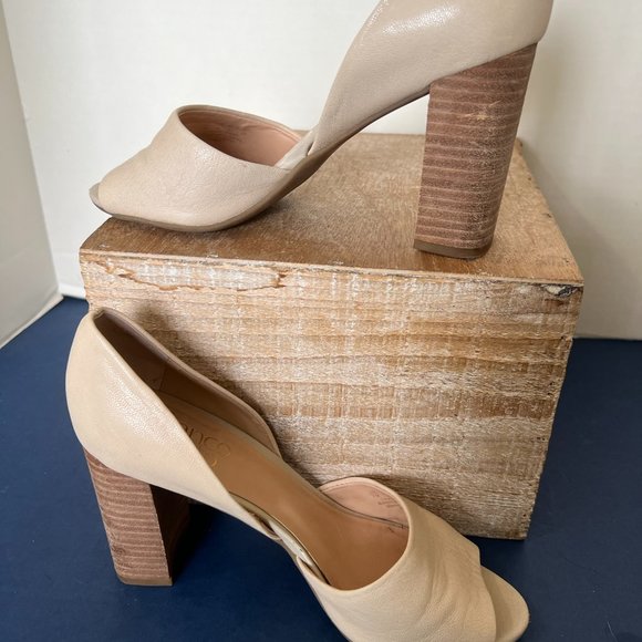 Franco Sarto | Shoes | Franco Sarto Beige Patent Leather Heel | Poshmark